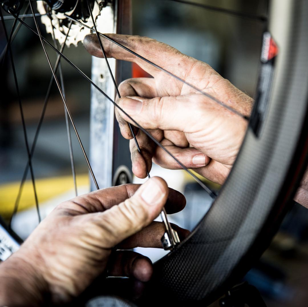 Custom hand built bicycle wheels